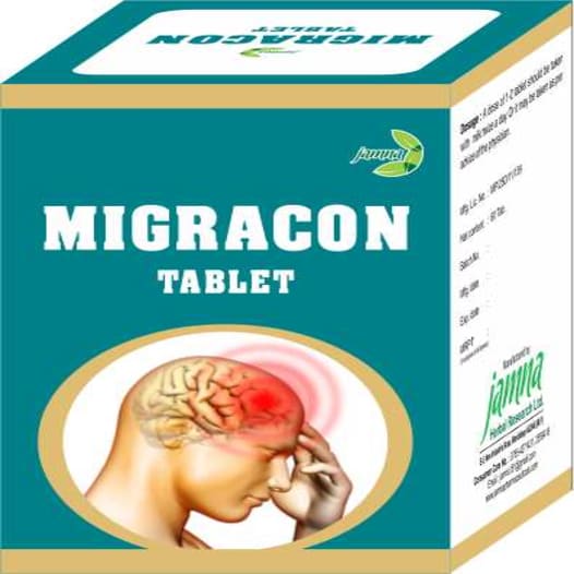 Ayurvedic Remedy for Migraine | Migracon Tablet 1000 tab| Jamna Herbal
